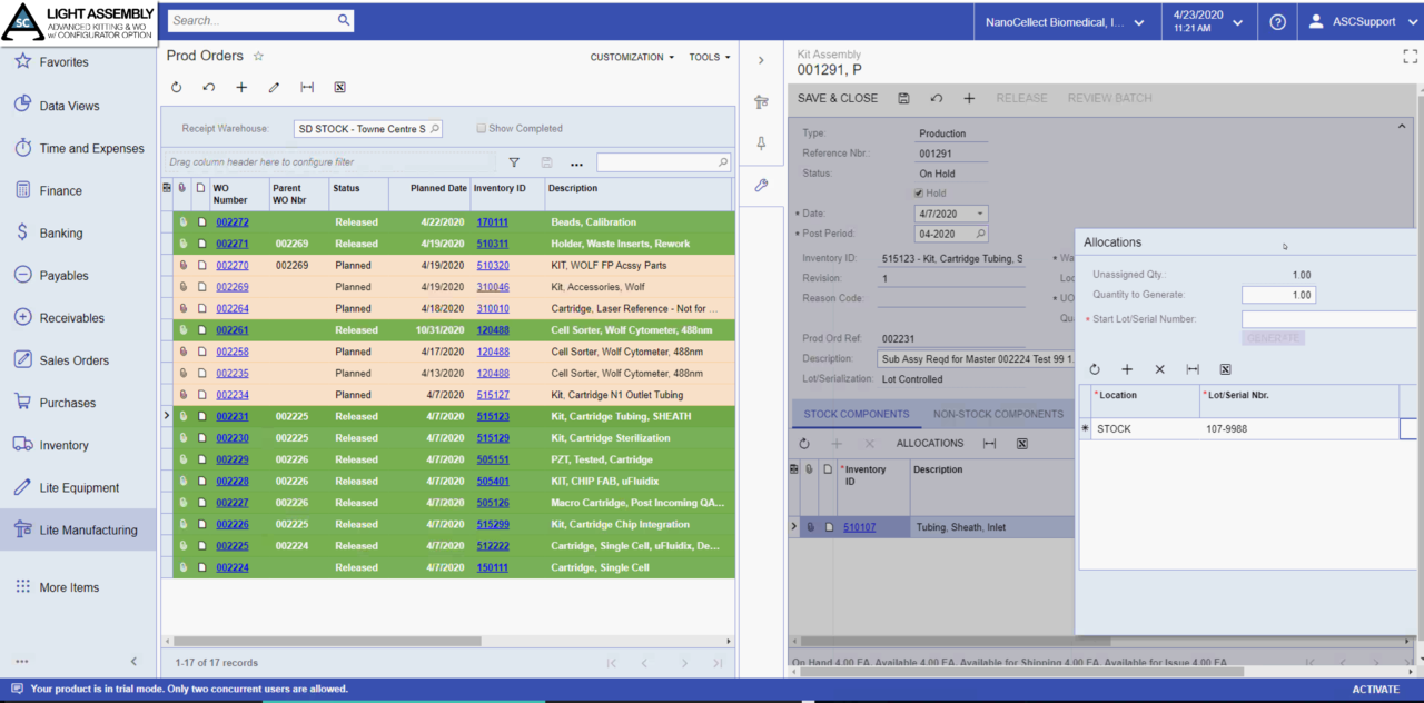 Acumatica FlexMFG Discrete Module | Acumatica ISV Solutions