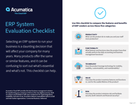 ERP System Requirements Checklist | Advanced Solutions and Consulting