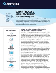 How Batch Processing Manufacturers Can Grow with Acumatica’s Multi ...